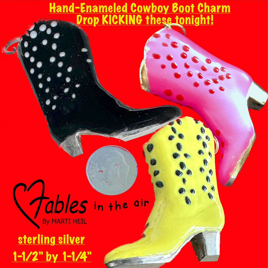 Hand-Enameled Pop Art Cowboy Boot Charm – fables