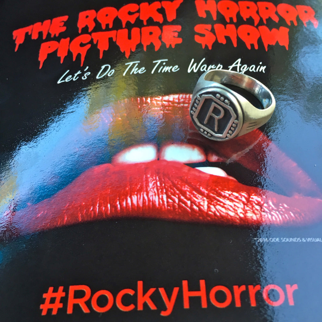 Riff Raff "R" Sterling Silver Signet Ring as worn by Reeve Carney – fables